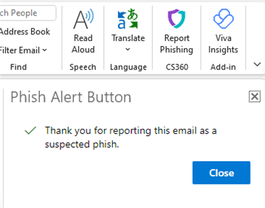 Security Awareness - Phish Alert Outlook Plugin - Cyber Security ...